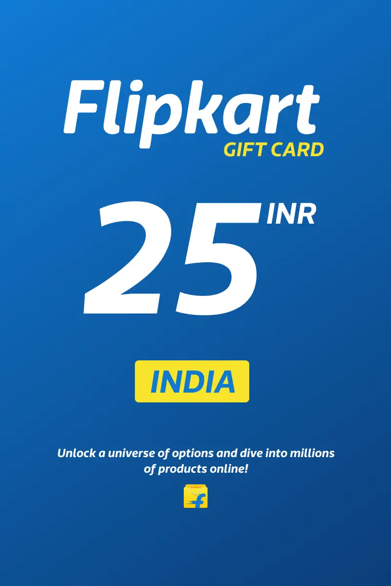 Buy Flipkart 25 INR Gift Card (India) - Digital Key