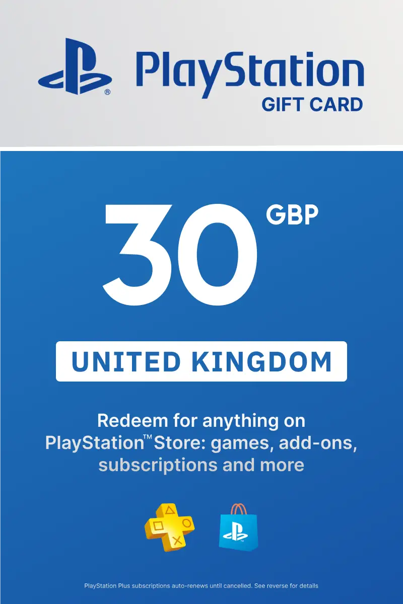 Buy PlayStation Store 30 GBP Gift Card (United Kingdom) - Digital Key