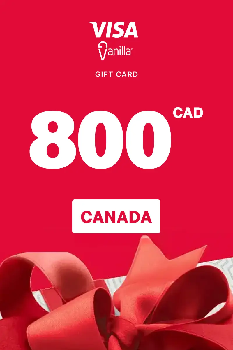 Buy Vanilla Visa 800 CAD Gift Card (Canada) - Digital Key