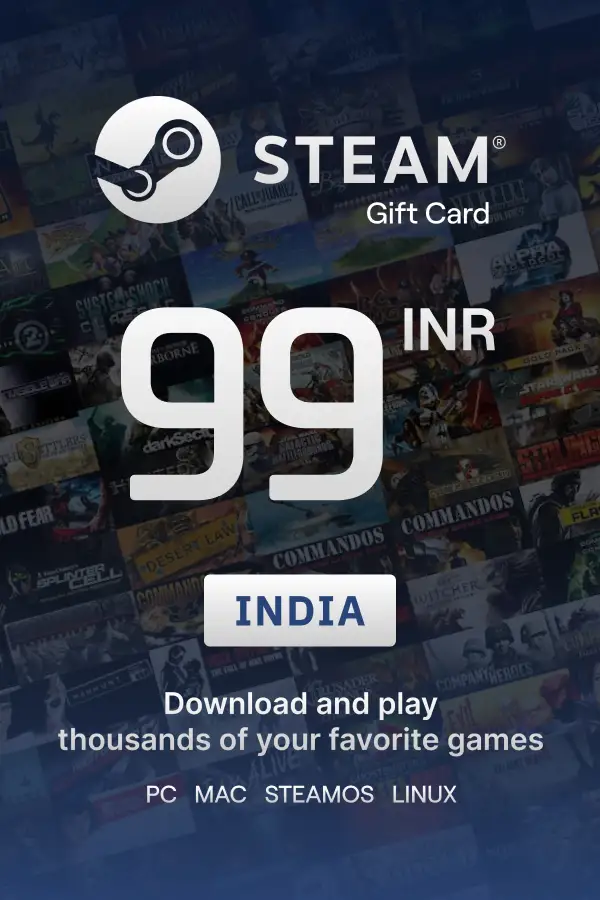 Buy Steam Wallet 99 INR Gift Card (India) - Digital Key