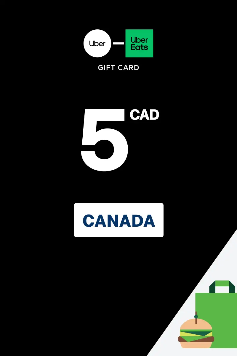 Buy Uber & Uber Eats 5 CAD Gift Card (Canada) - Digital Key