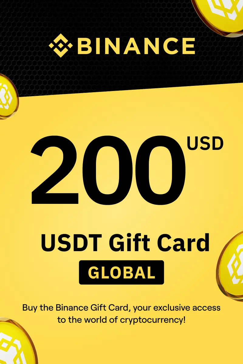 Buy Binance USDT 200 USD Gift Card Global Digital Key
