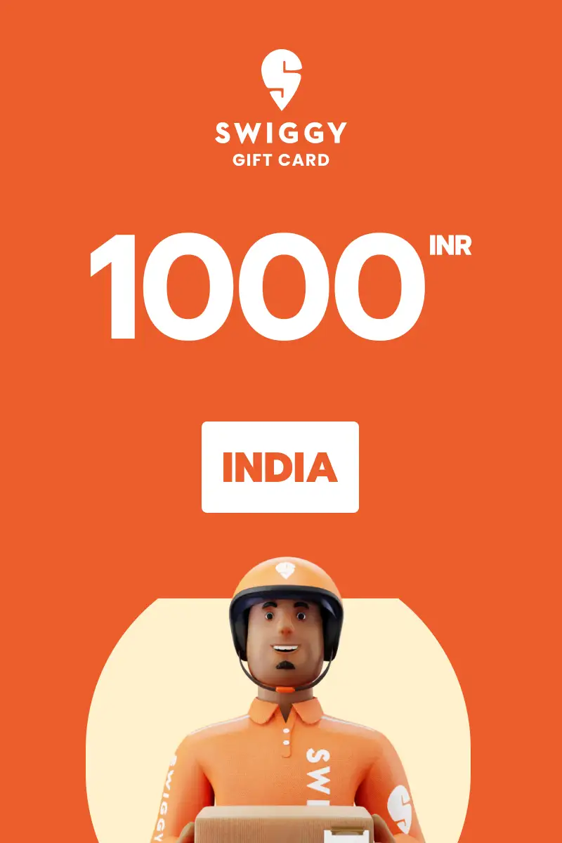 Buy Swiggy 1000 INR Gift Card (India) - Digital Key