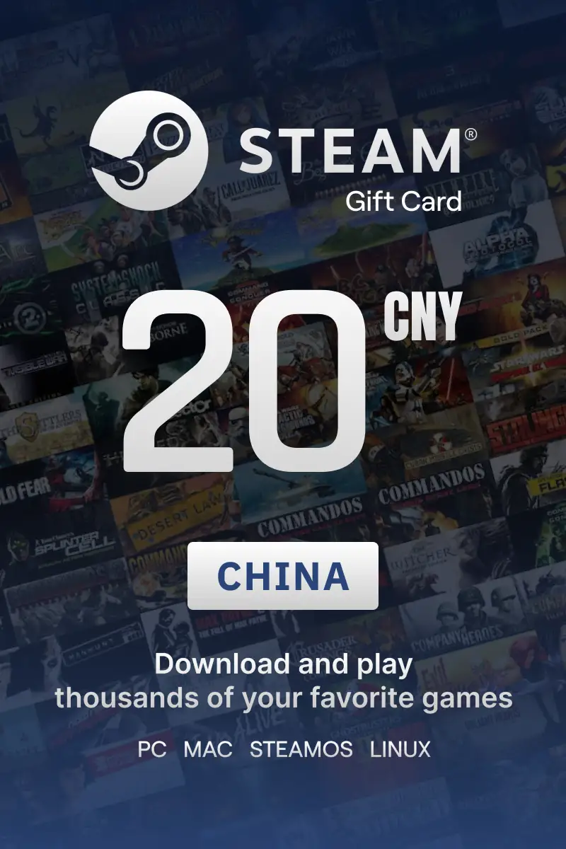 Buy Steam Wallet 20 CNY Gift Card (China) - Digital Key