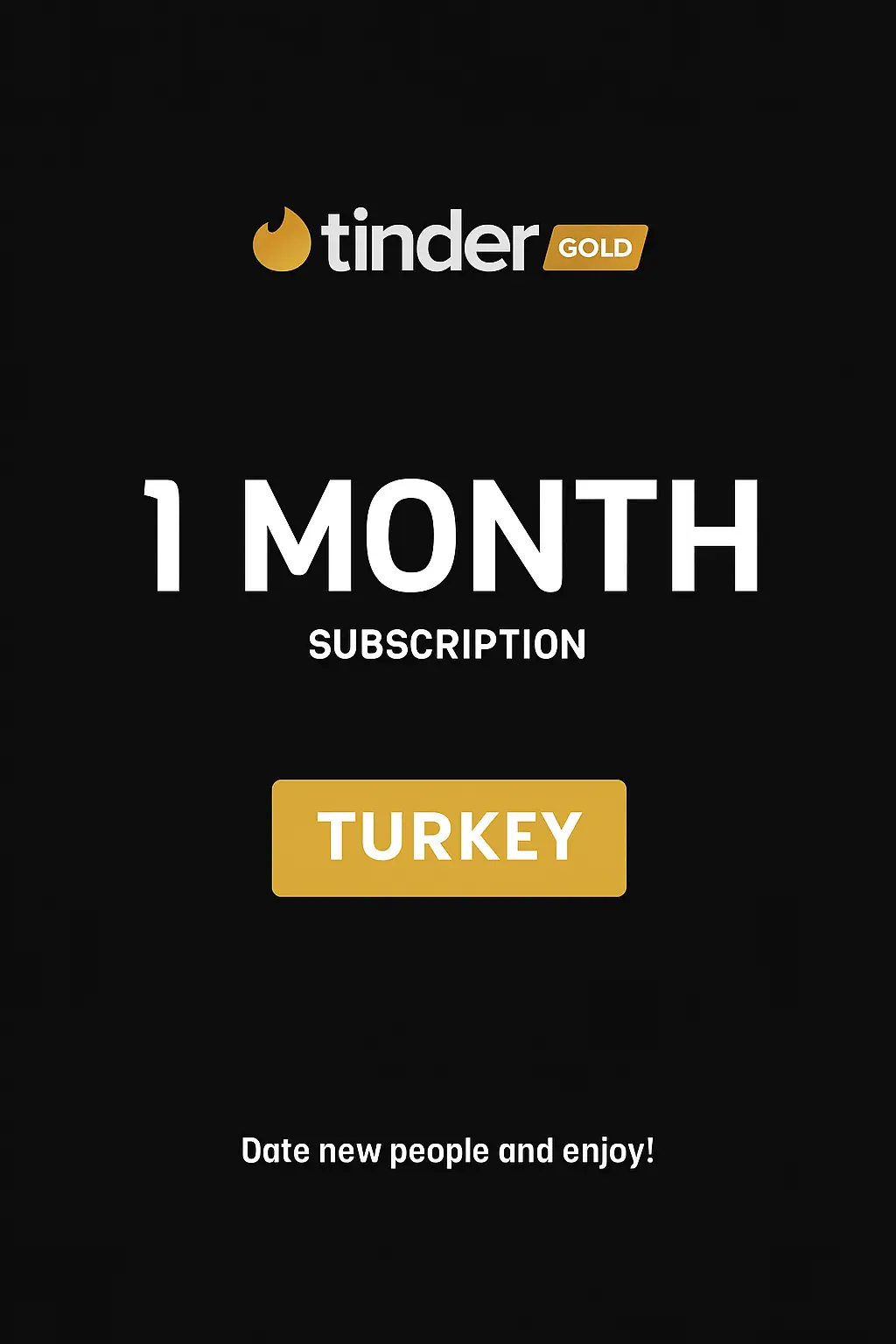 Buy Tinder Gold 1 Month Subscription (Turkey) - Digital Key